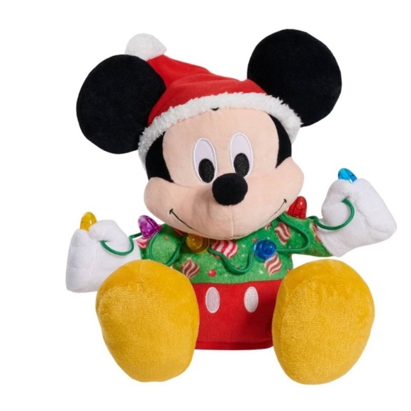 Disney | Toys | Disney Mickey Mouse Christmas Lights Music Stuffed ...